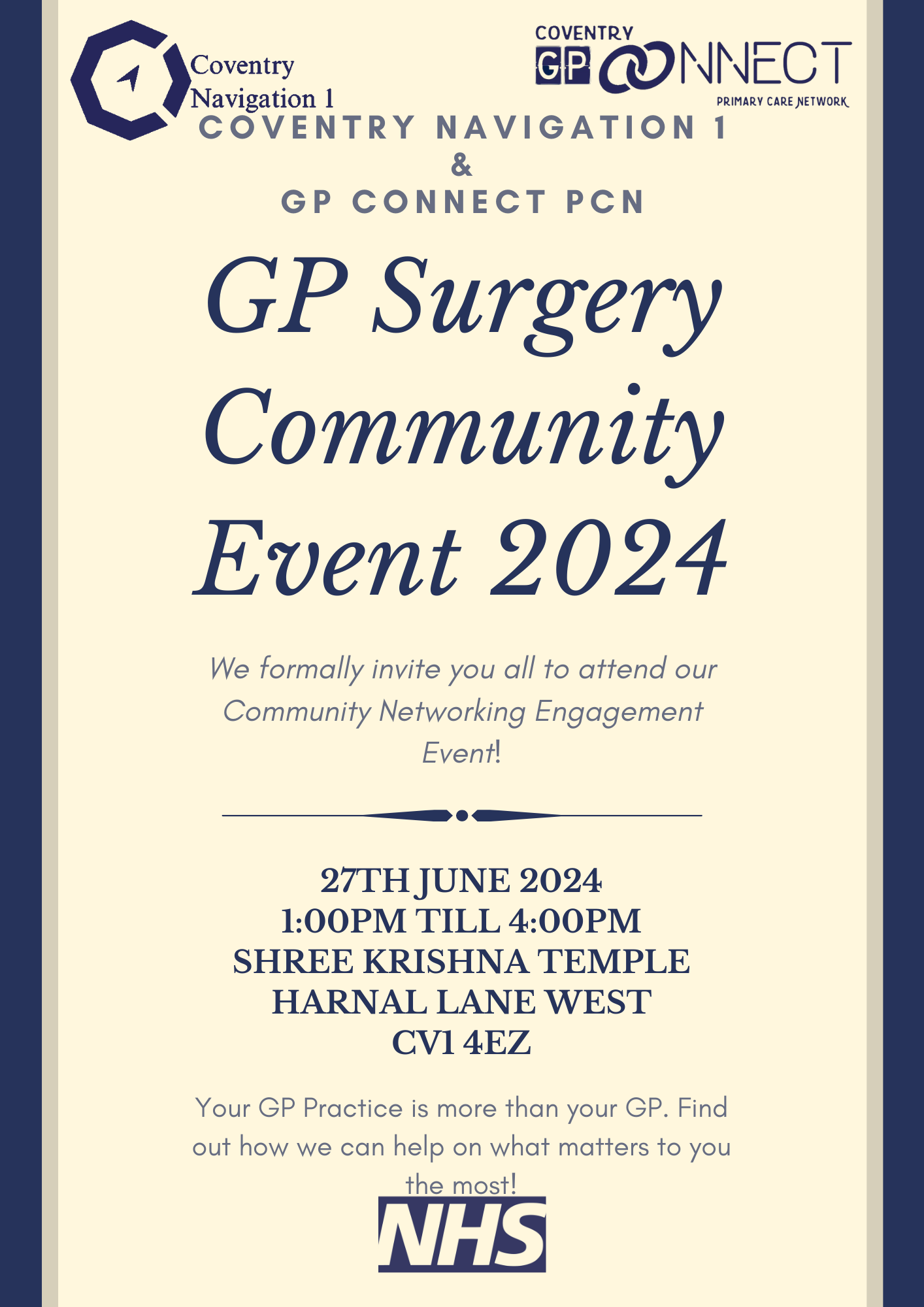 Community Networking Engagement Event: Thursday 27th of June, 1:00pm ...